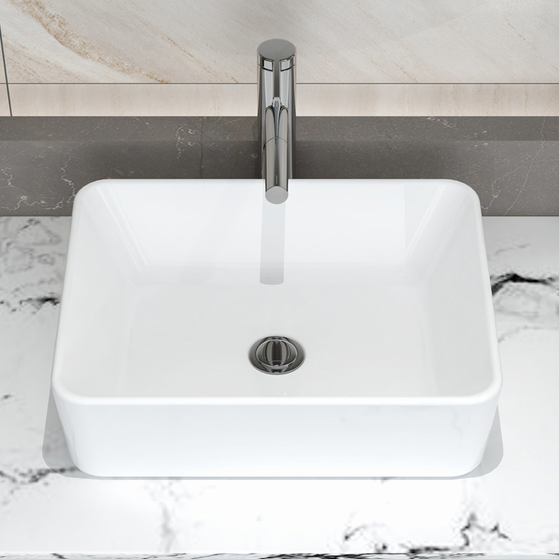 Lavabo Sobre Encimera Blanco | Lavabo de Porcelana - Jabra Sanitary