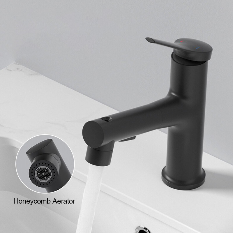 Hot and Cold Pull Down Bathroom Basin Tap - Jabra Sanitary
