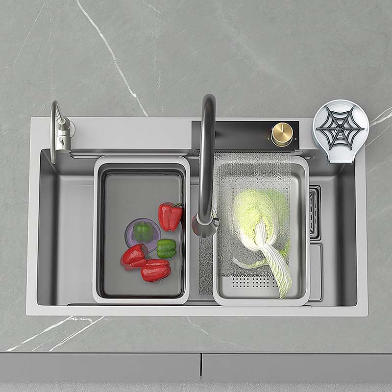 Stainless Steel Waterfall Kitchen Sink - Jabra Sanitary